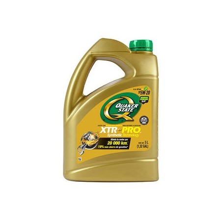 Aceite de Motor Multigrado Quaker State 5W-20 5 Cuartos